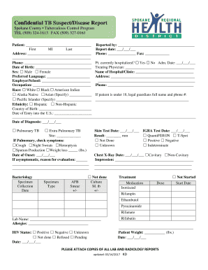 Fillable Online TB Report Form Fax Email Print - pdfFiller
