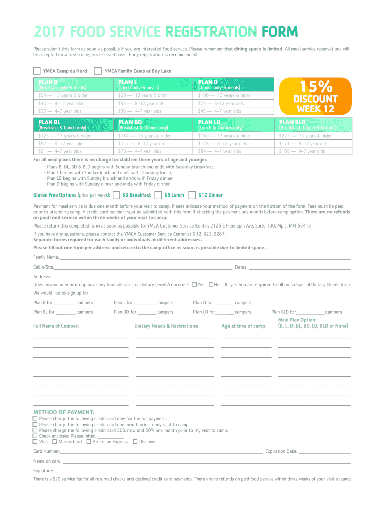 Fillable Online Meal Service Request Form Fax Email Print - pdfFiller