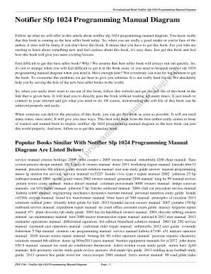 Sfp 1024 Programming Manual - Fill Online, Printable, Fillable, Blank ...