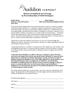 Fillable Online Forest Preschool Release Form Fax Email Print - pdfFiller