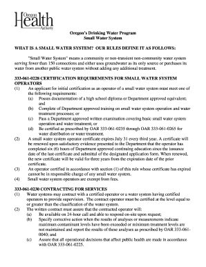 Fillable Online Oregons Drinking Water Program Fax Email Print - pdfFiller