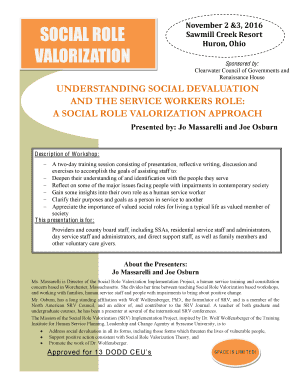 Fillable Online social role valorization - Clearwater COG Fax Email ...