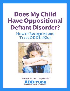 Fillable Online Does My Child Have Oppositional Defiant Disorder ...