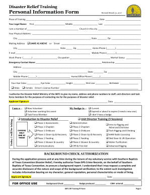 Fillable Online DR PI Forms Proposed 5 - Southern Baptists of Texas ...