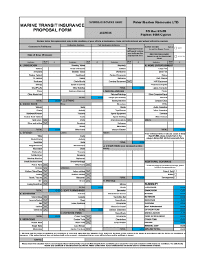 Fillable Online Marine Transit Insurance Proposal Form - Peter Morton ...