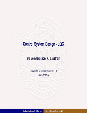 Fillable Online Control System Design - LQG Fax Email Print - pdfFiller