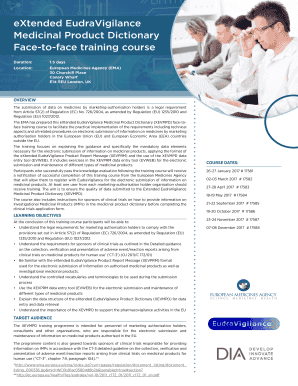 Fillable Online eXtended EudraVigilance Medicinal Product Dictionary ...