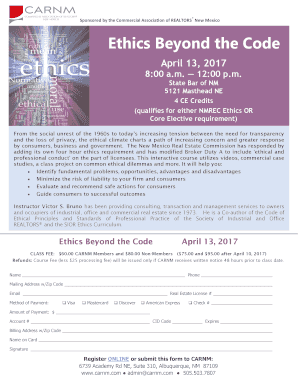 Fillable Online Ethics Beyond the Code - CARNM Fax Email Print - pdfFiller