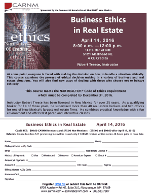 Fillable Online Business Ethics Flyer 10.1.15.pub - CARNM Fax Email ...