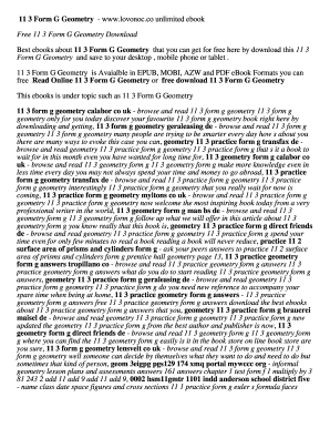 Fillable Online 11 3 Form G Geometry. 11 3 Form G Geometry Fax Email ...