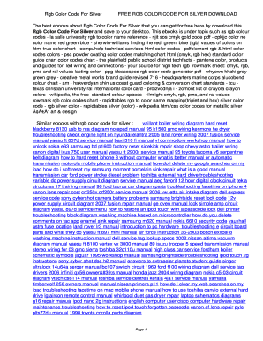 Fillable Online Rgb Color Code For Silver. Rgb Color Code For Silver ...