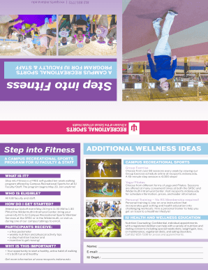 Fillable Online Step into Fitness - IU Recreational Sports Fax Email ...