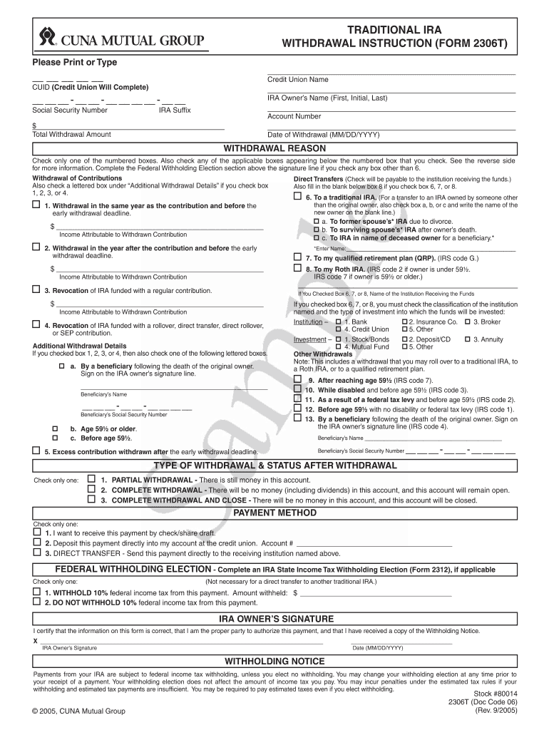 Fillable Online traditional ira withdrawal instruction - Miami ...