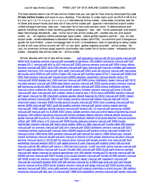 Fillable Online List Of Iata Airline Codes. List Of Iata Airline Codes ...