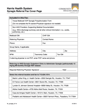 Fillable Online Harris Health System - Community Health Choice Fax ...