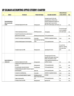 Fillable Online UP DILIMAN ACCOUNTING OFFICE CITIZEN'S CHARTER Fax ...