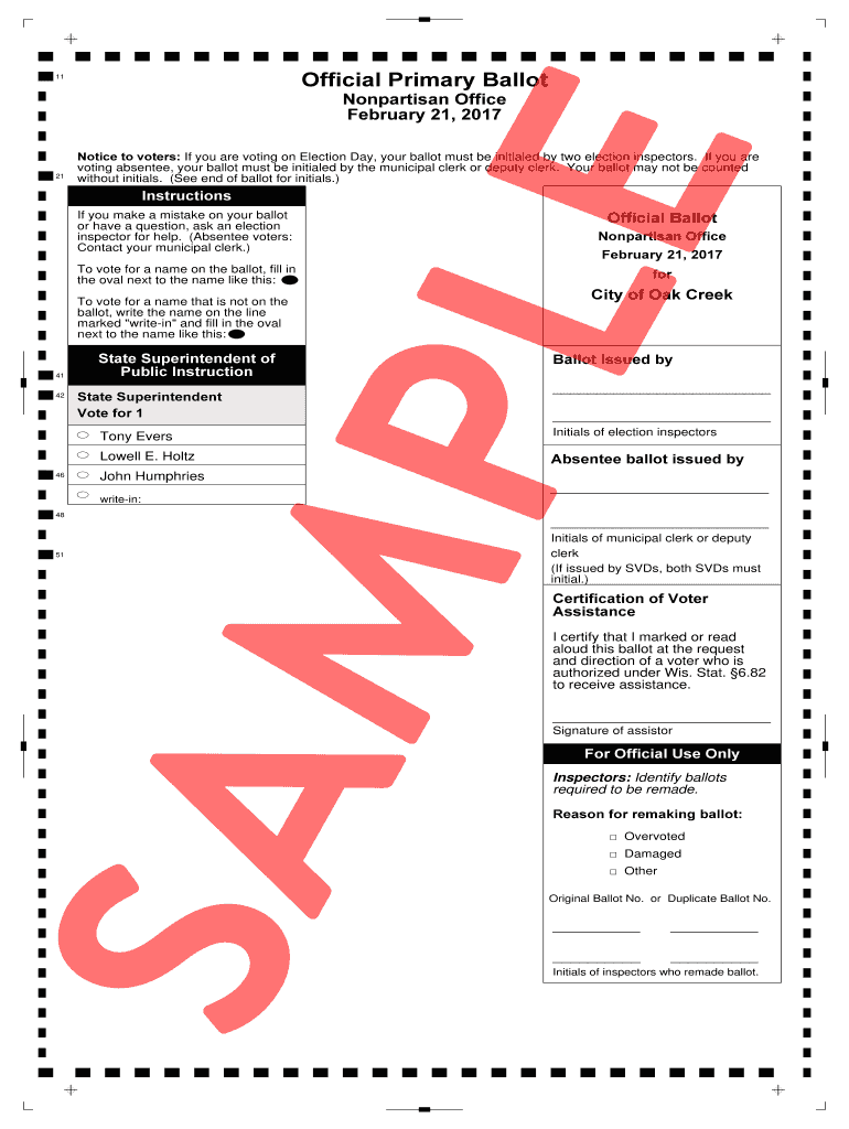 Fillable Online Nonpartisan Office Fax Email Print - pdfFiller