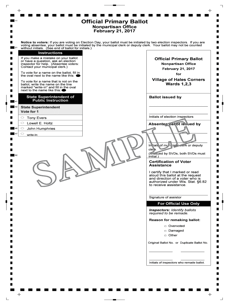 Fillable Online Nonpartisan Office Fax Email Print - pdfFiller