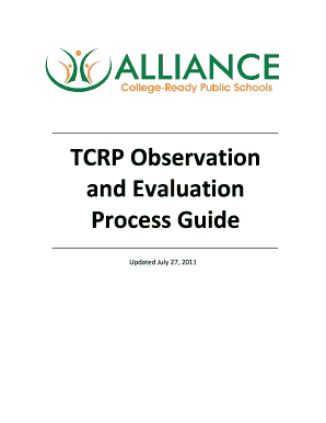 Fillable Online TCRP Observation and Evaluation Process Guide ...