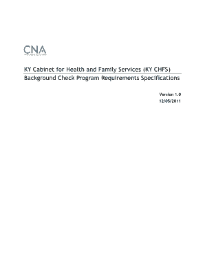 Fillable Online (KY CHFS) Background Check Program Requirements ...