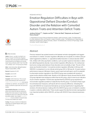 Fillable Online Emotion Regulation Difficulties in Boys with Fax Email ...