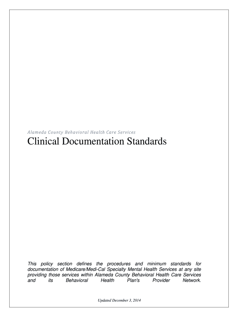 Fillable Online Clinical Documentation Standards Fax Email Print ...