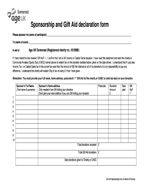 Fillable Online Please sponsor me (name of participant) Fax Email Print ...