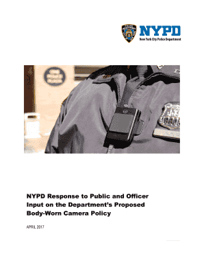 Fillable Online NYPD BWC Response to Officer and Public input Apr 5 2017 v4.docx Fax Email Print ...