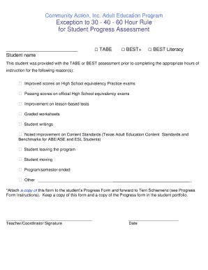 Fillable Online Exception to 30 - 40 - 60 Hour Rule Fax Email Print ...