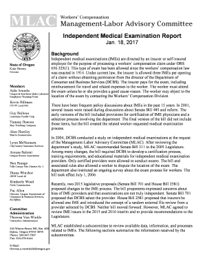 Fillable Online Independent Medical Examination Report Fax Email Print ...