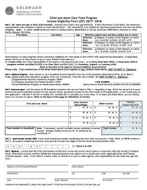 Fillable Online Income Eligibility Form (IEF) 2017- 2018 Fax Email ...