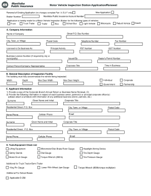 Fillable Online Motor Vehicle Inspection Station Application/Renewal ...