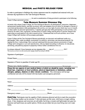 Fillable Online MEDICAL and PHOTO RELEASE FORM Fax Email Print - pdfFiller