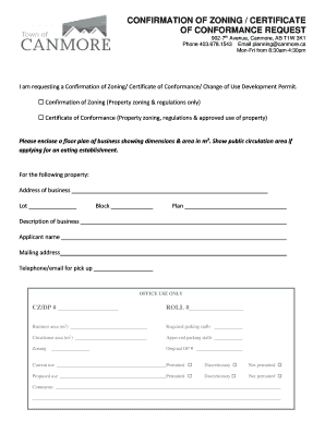 Fillable Online CONFIRMATION OF ZONING / CERTIFICATE Fax Email Print ...