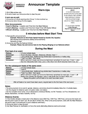 Fillable Online Announcer Template Fax Email Print - pdfFiller
