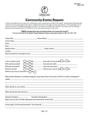 Fillable Online Community Events Request Fax Email Print - pdfFiller