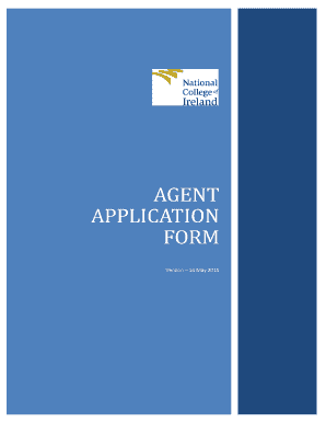 Fillable Online Agent application form. Commercial in Confidence Fax ...