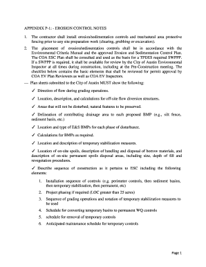 Fillable Online APPENDIX P-1: - EROSION CONTROL NOTES Fax Email Print ...