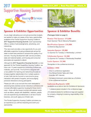 Fillable Online Supportive Housing Summit Fax Email Print - pdfFiller