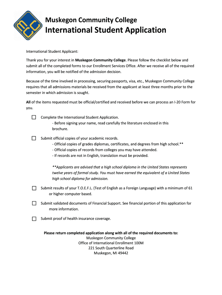 Fillable Online International Student Applicant: Fax Email Print - pdfFiller