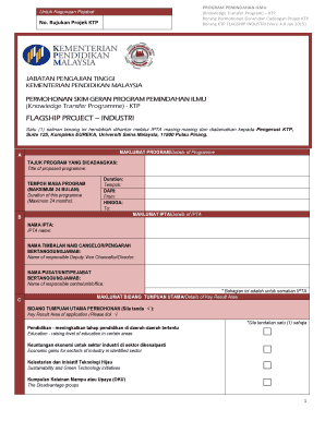 Fillable Online (Knowledge Transfer Program) KTP Fax Email Print ...