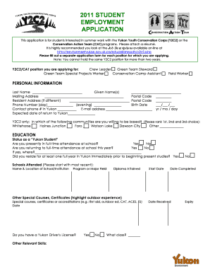 Fillable Online This application is for students interested in summer ...