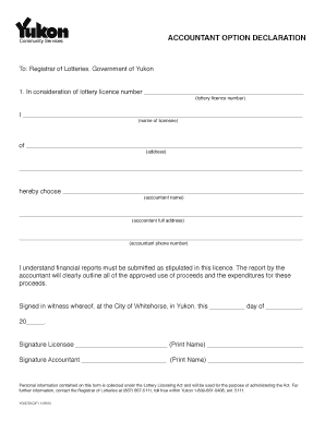 Fillable Online ACCOUNTANT OPTION DECLARATION Fax Email Print - pdfFiller