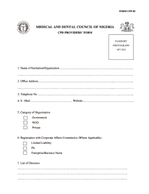 Fillable Online FORM CPD 02.doc Fax Email Print - pdfFiller