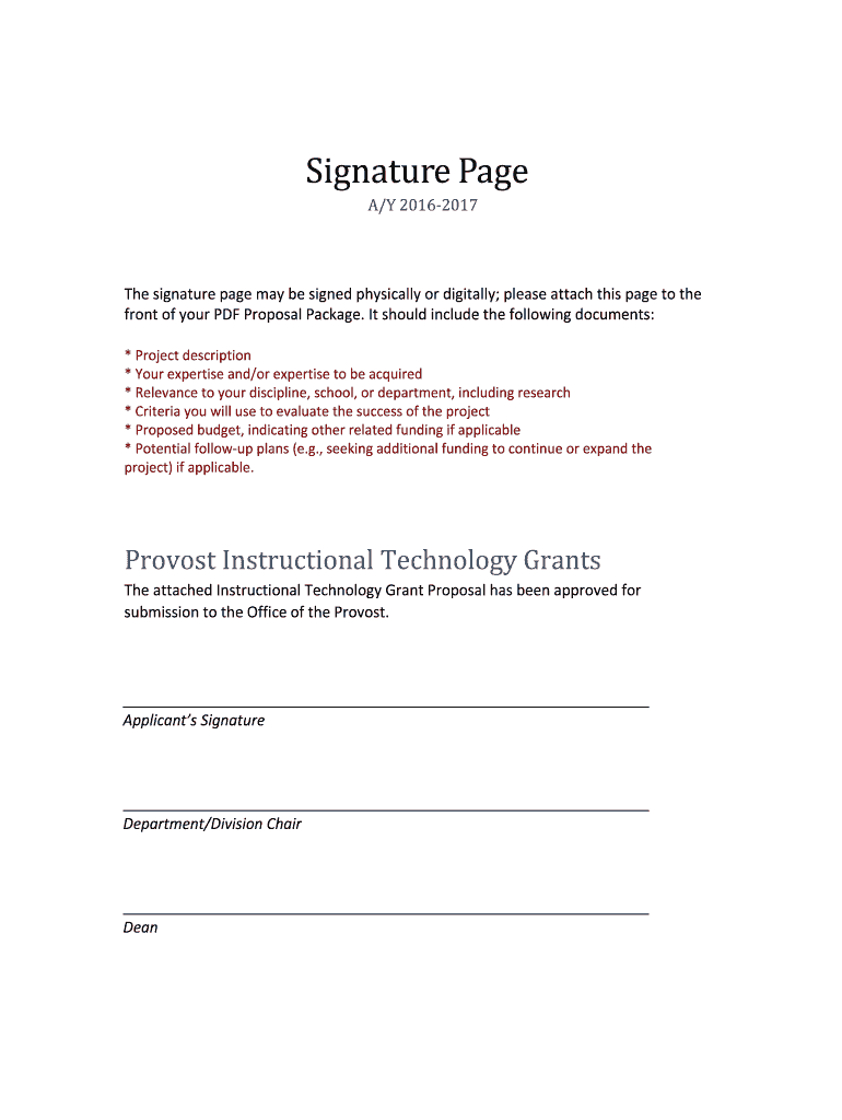 Signature Page Template Fill Out Sign Online DocHub