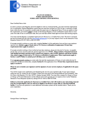 Certified Nurses Aide Renewal - Fill Online, Printable, Fillable, Blank ...