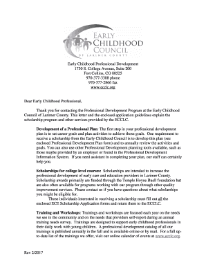 Fillable Online Early Childhood Professional Development Fax Email Print - pdfFiller