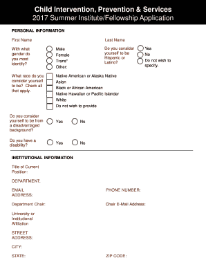 Fillable Online Child Intervention, Prevention & Services Fax Email ...