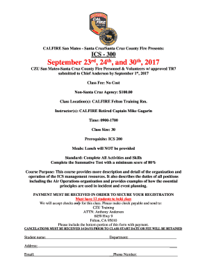 Fillable Online ICS-300 Class Flyer.docx Fax Email Print - pdfFiller