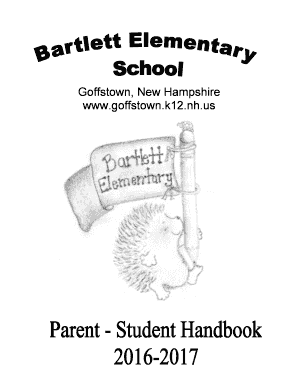 Fillable Online BARTLETT ELEMENTARY SCHOOL HANDBOOK Fax Email Print - pdfFiller